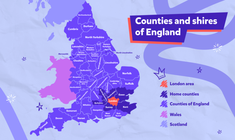 Counties & shires - geografia Wielkiej Brytanii | Novakid